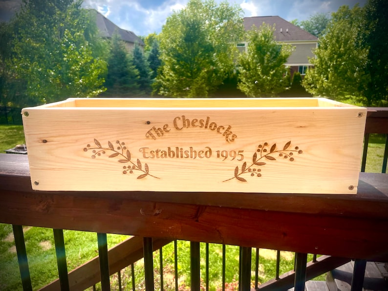 Rustic Flower Box / Planter Box Available in 2 Sizes Custom - Etsy