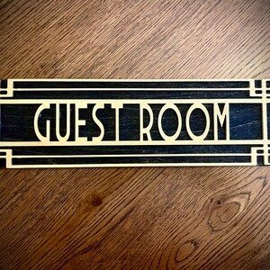Frank Lloyd Wright-inspired Art Deco Gatsby Room Sign-office, Guest ...