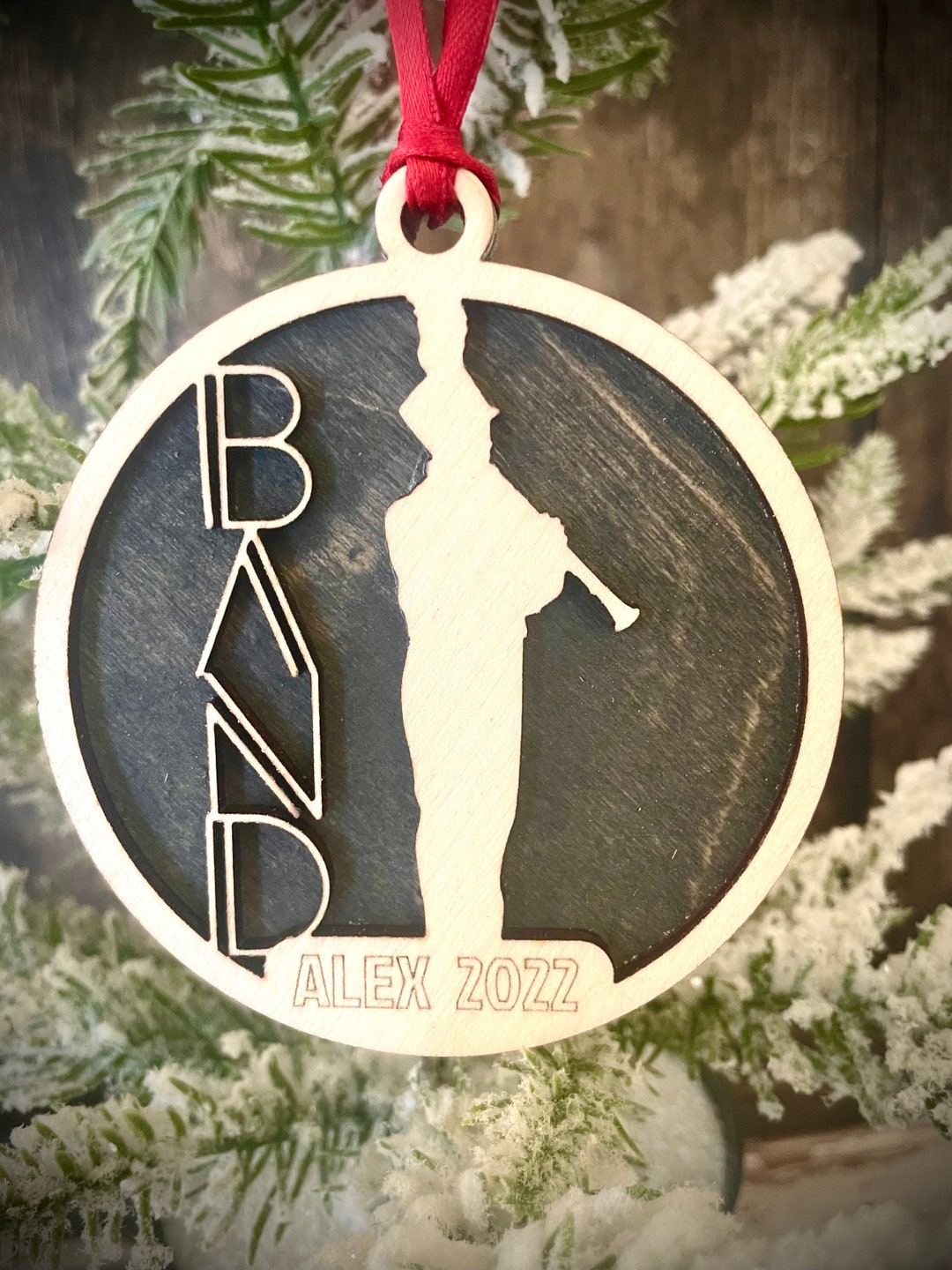 Marching Band Clarinet Player 2-layer Personalized Laser Cut Wood ...