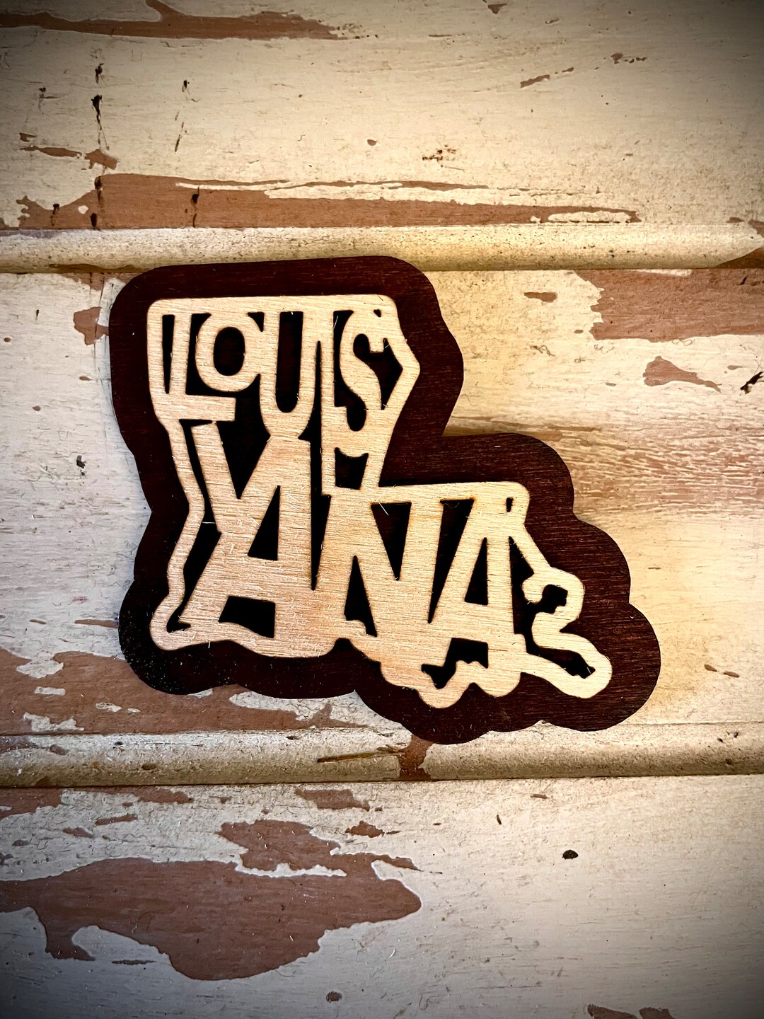 Louisiana Word Art 2-layer Laser Cut Wood Magnet Available Unfinished ...