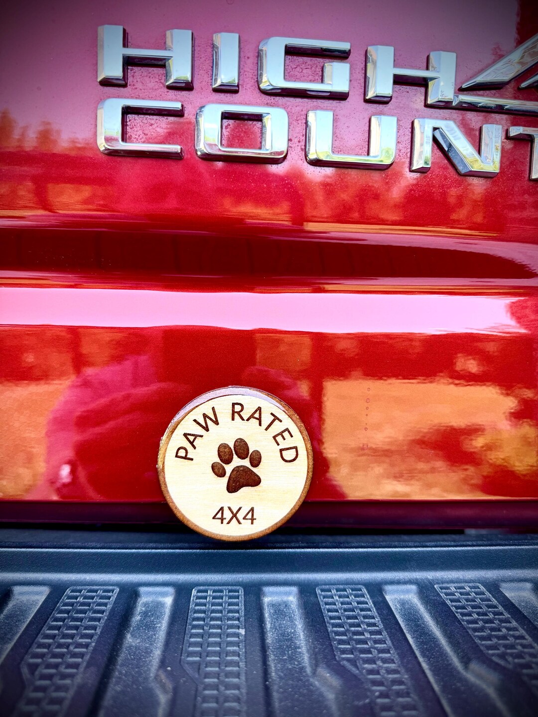 Paw Rated 4X4 Wooden Emblem / Decal for Truck, Car, Laptop, or Anything ...