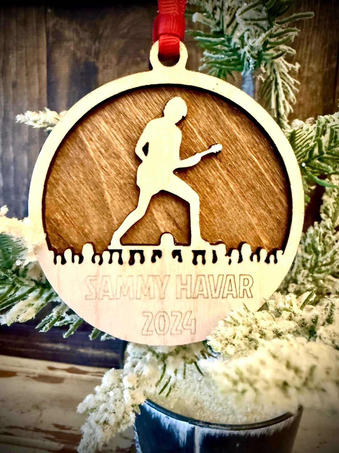 Rock Concert Rockstar Guitar Player 2-layer Personalized Laser Cut Wood ...