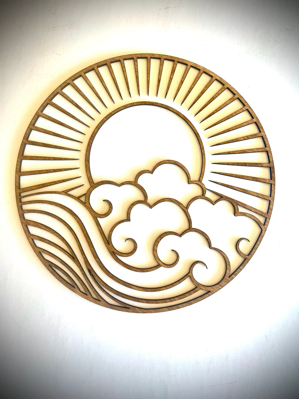Sun, Moon, & Clouds Quartet Mandala Wood Wall Art, 4 Panel in Multiple ...