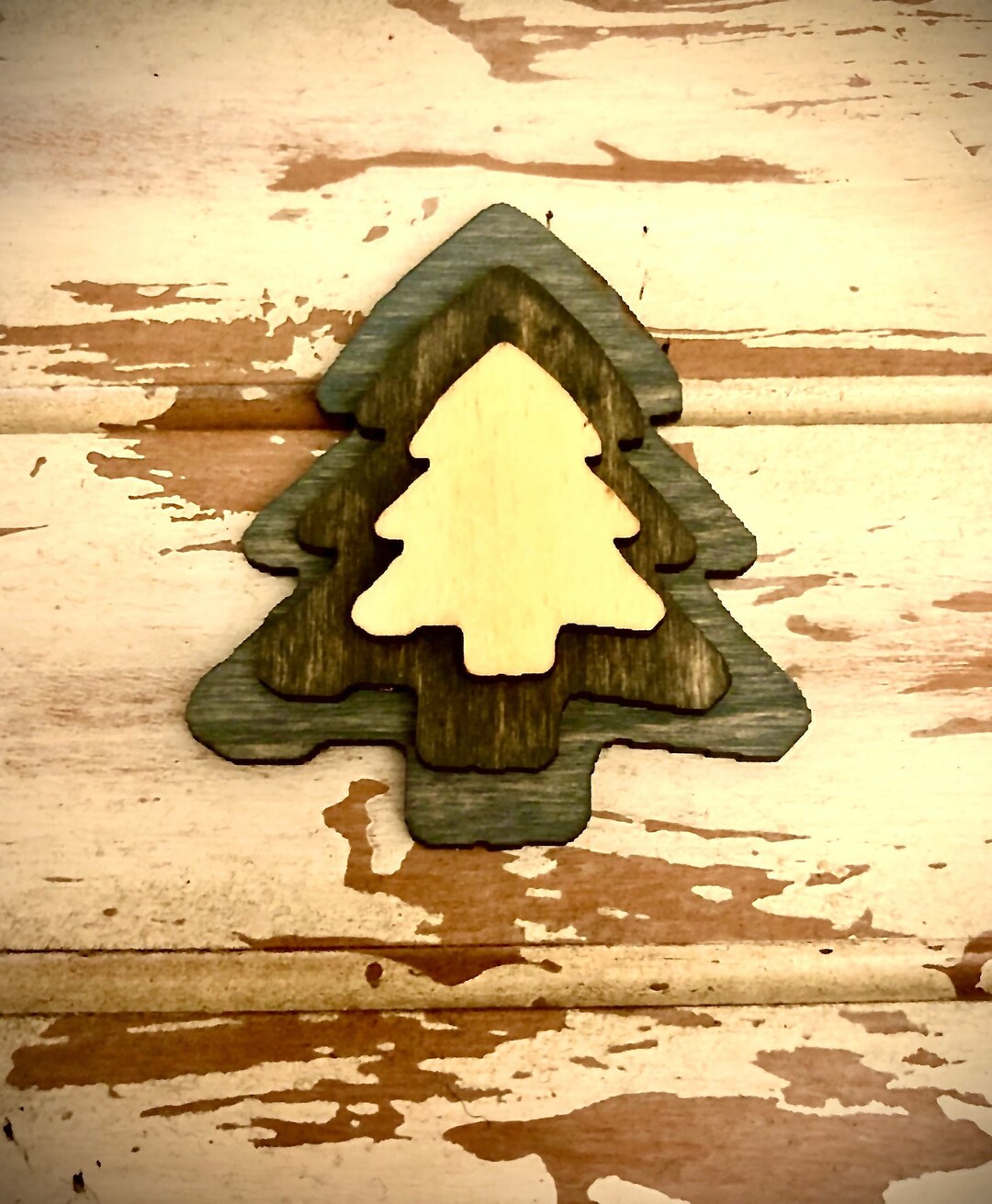 Magnet - Stacked Trees, Multi Color - Etsy