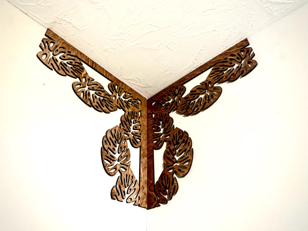 Monstera Leaves Inside Corner Accent / Trim Corner Decoration (set of 2 ...