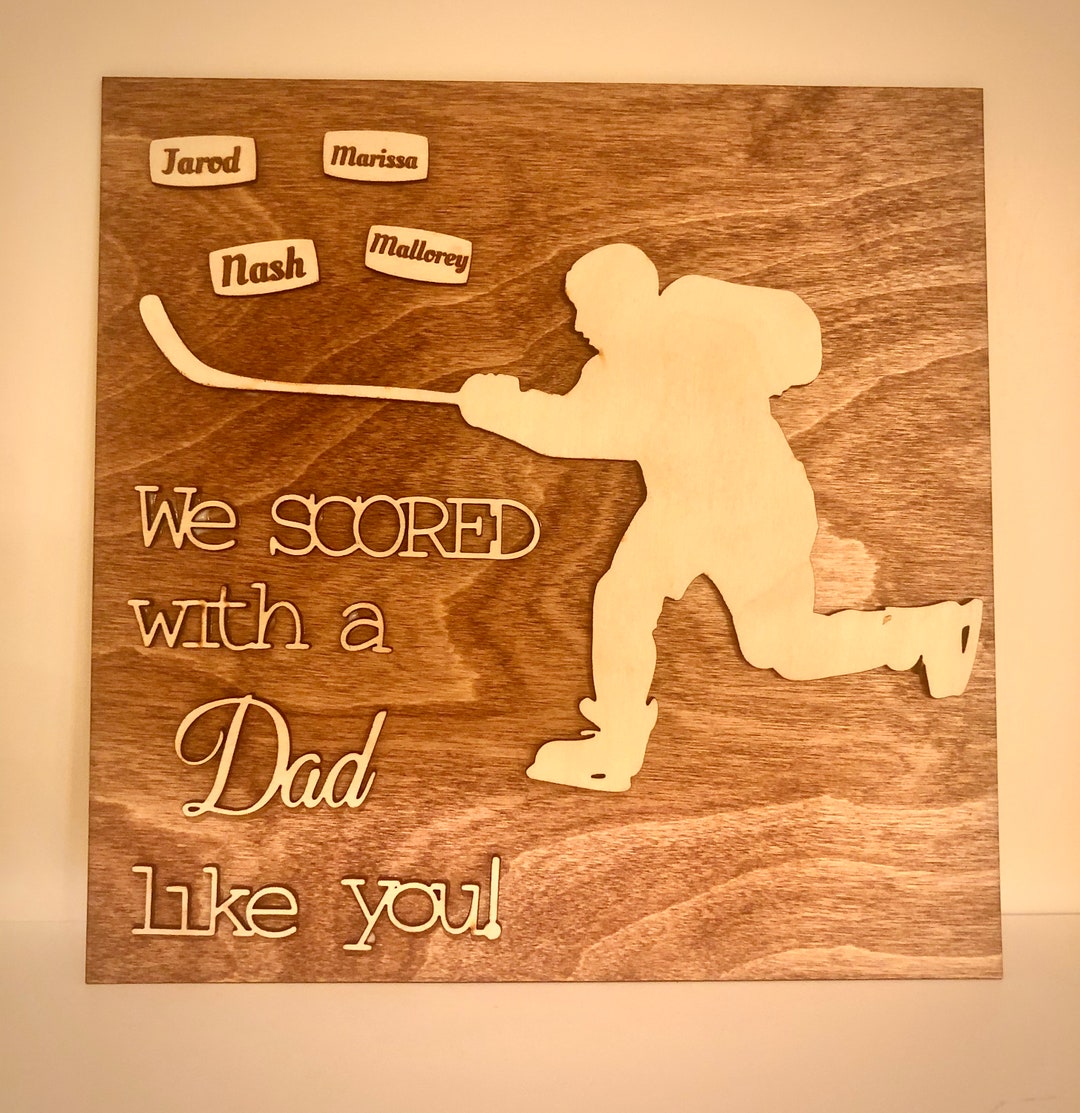 Father's Day Gift Hockey Plaque - Custom. Great Hockey Coach Gift. Also ...