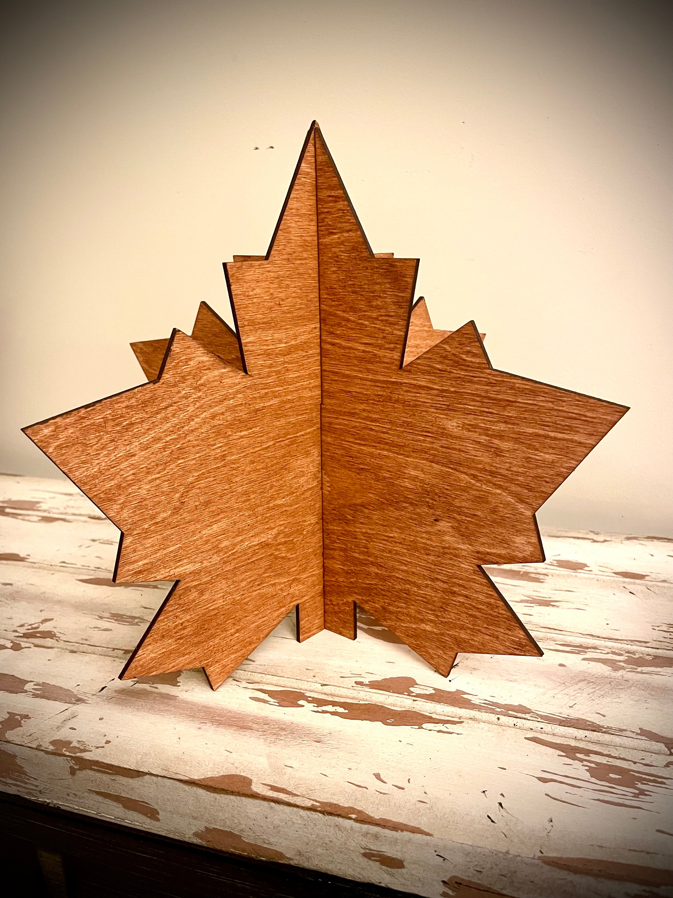 Maple Leaf Wooden Tabletop Decor Available in 3 Sizes and 12 | Etsy