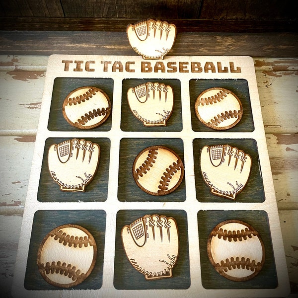 Baseball Tic Tac Toe - Etsy