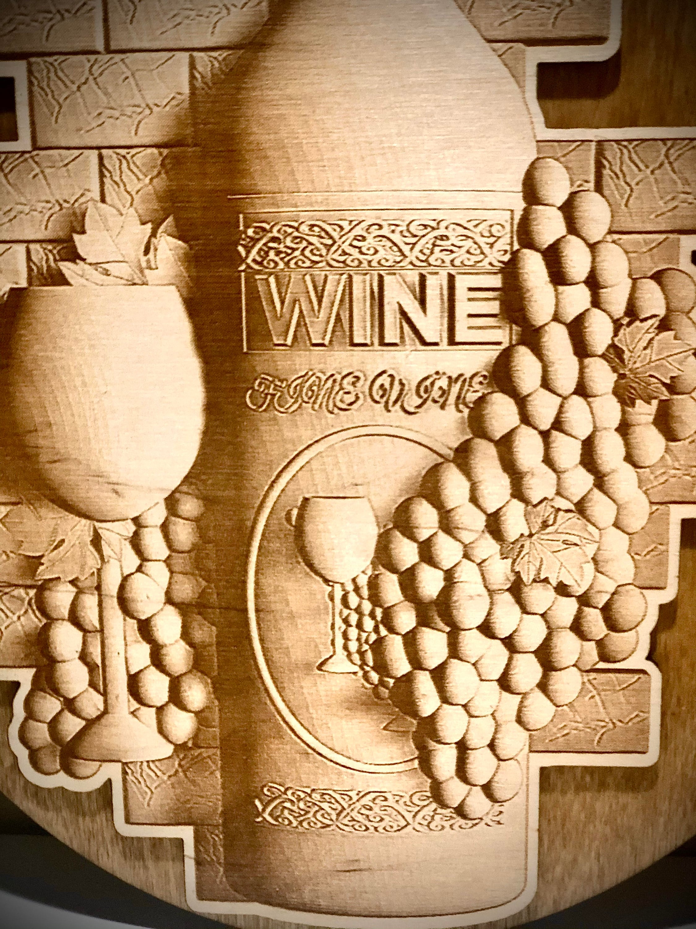 Custom Chateau Wine Bar Sign 3D Engraved Wood - Etsy