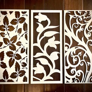 3 Piece Eclectic Floral / Leaf Wall Art Panels Available in 11 Finishes ...