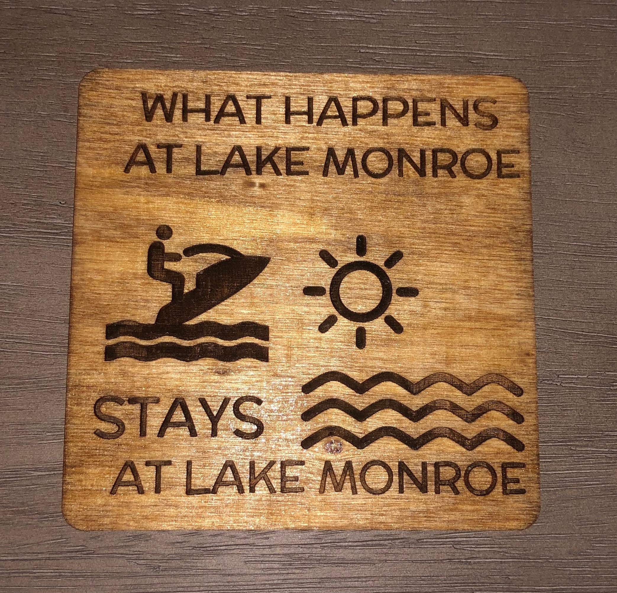 Set of 4 Custom Lake/ Lake House Coasters - Etsy