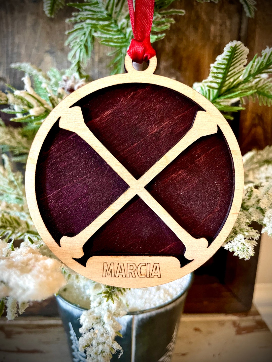 Baton Twirler Majorette 2-layer Personalized Laser Cut Wood Christmas ...