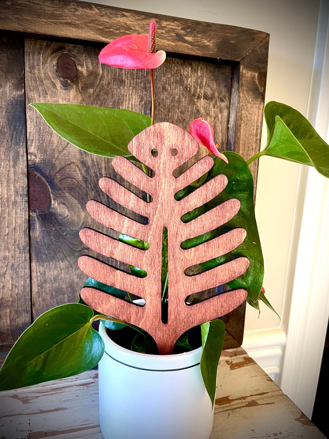 Indoor Boho Plant Trellis-fern Leaf Available in Multiple Sizes and ...