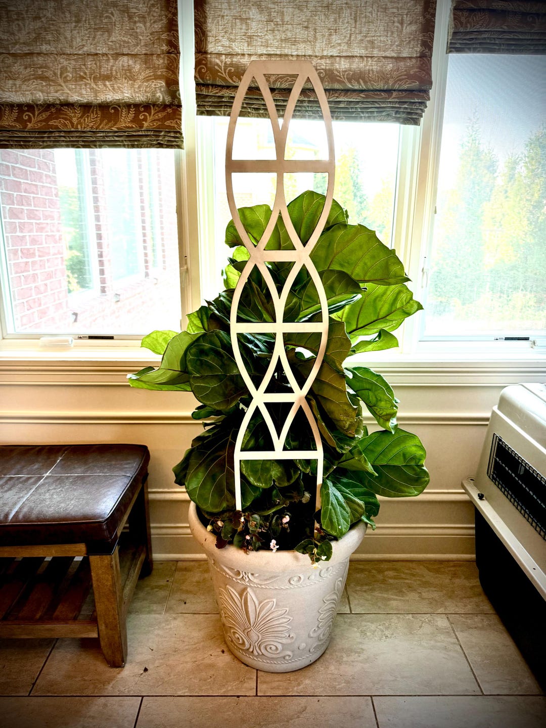 COLOSSAL 47" OR 29" Indoor Boho Plant Trellis-helix / Dna Shapes ...