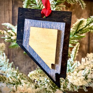 Nevada 3-layer Stacked State Ornament Laser Cut Wood Ornament, Nevada ...