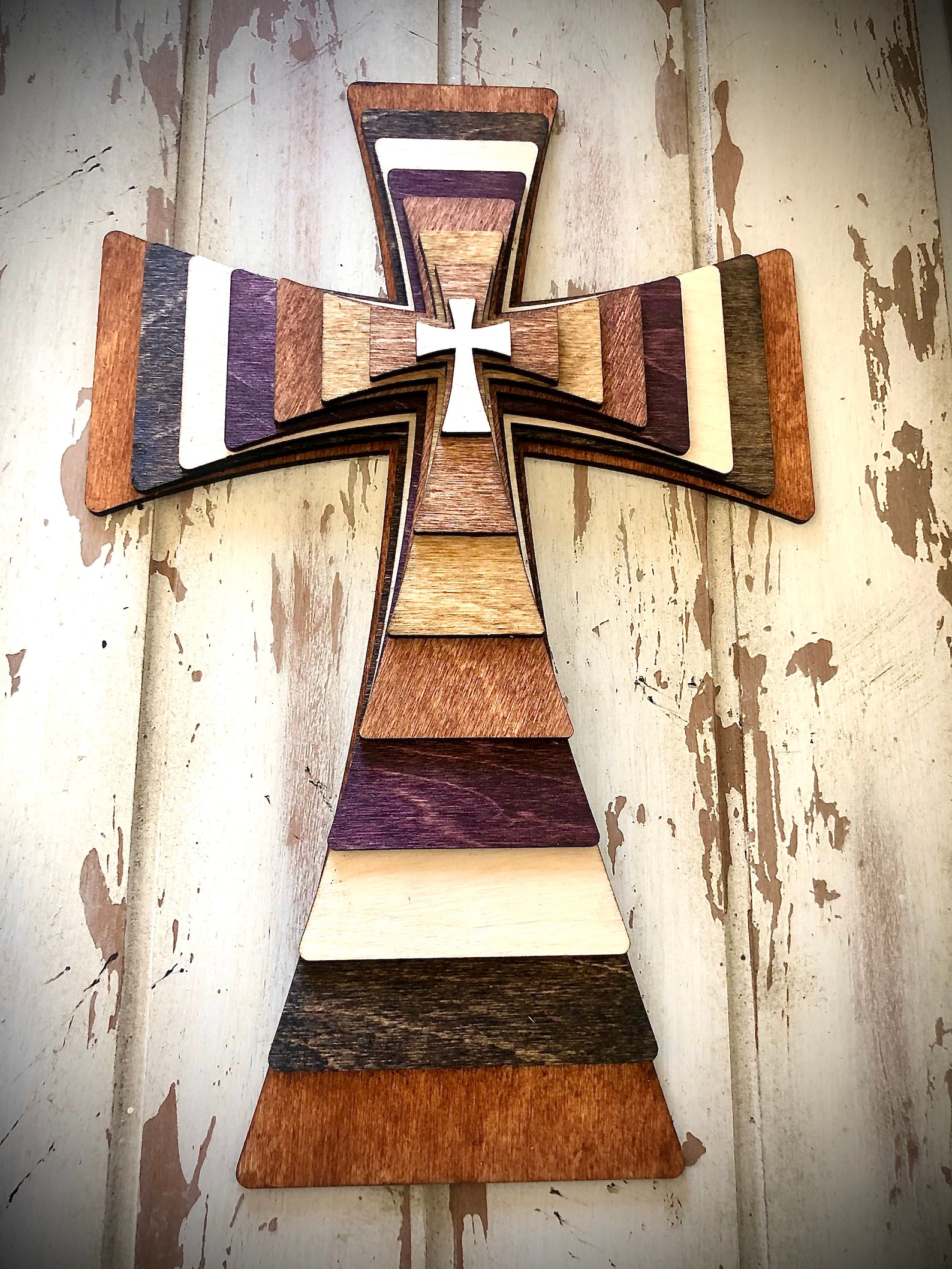 Stacked Wood Celtic Cross 3D Table Art Cross Wall Art Cross | Etsy