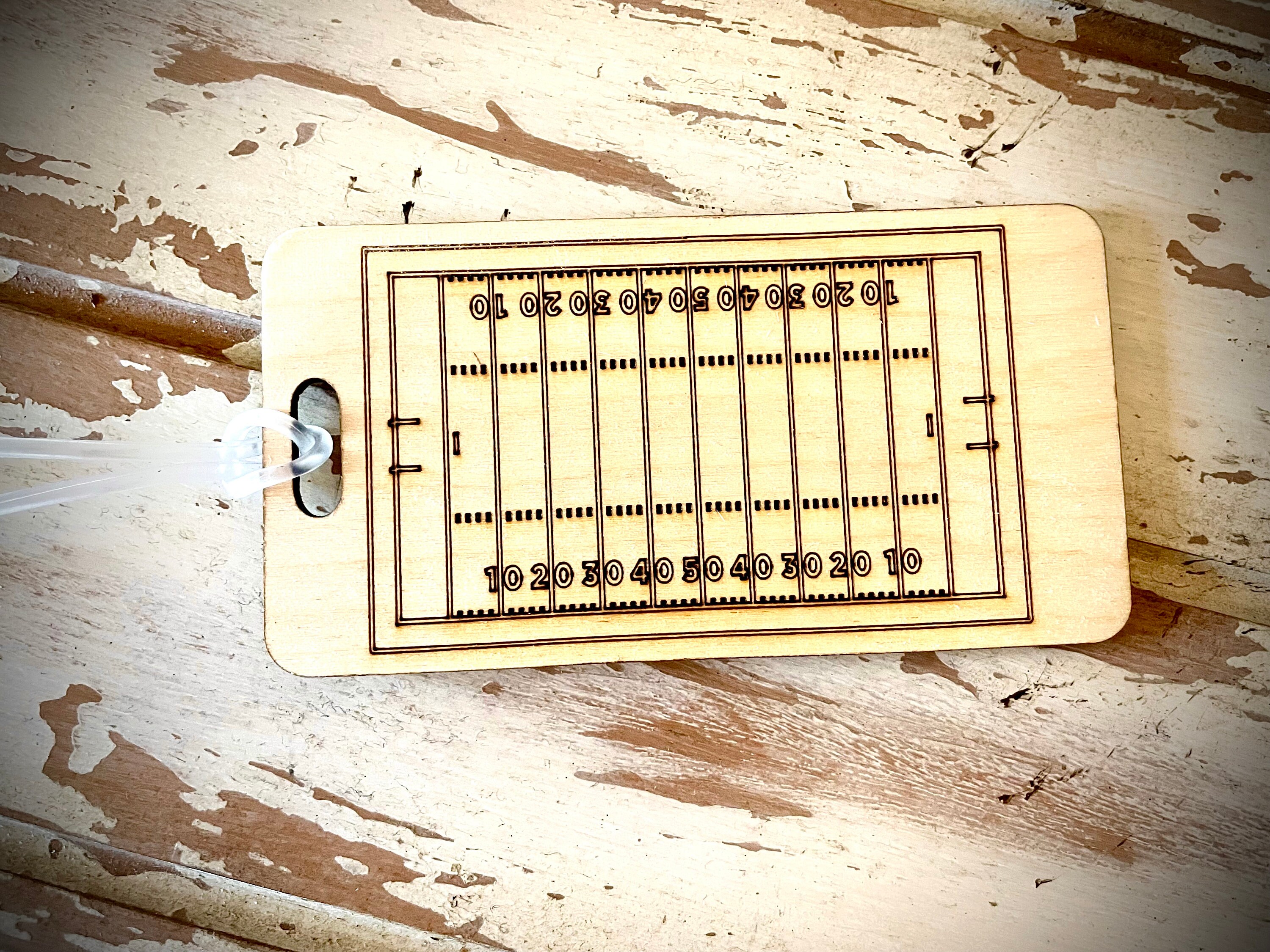 Football Field Shaped Bag Tag or Luggage Tag Football Field - Etsy