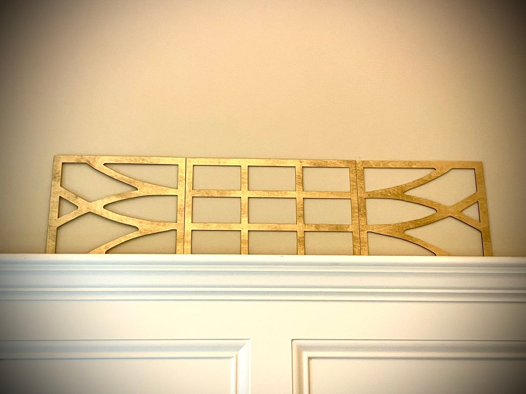 3 Piece Frank Lloyd Wright Inspired Door or Window Transom Accent ...