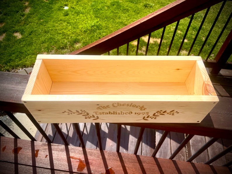 Rustic Flower Box / Planter Box Available in 2 Sizes Custom - Etsy