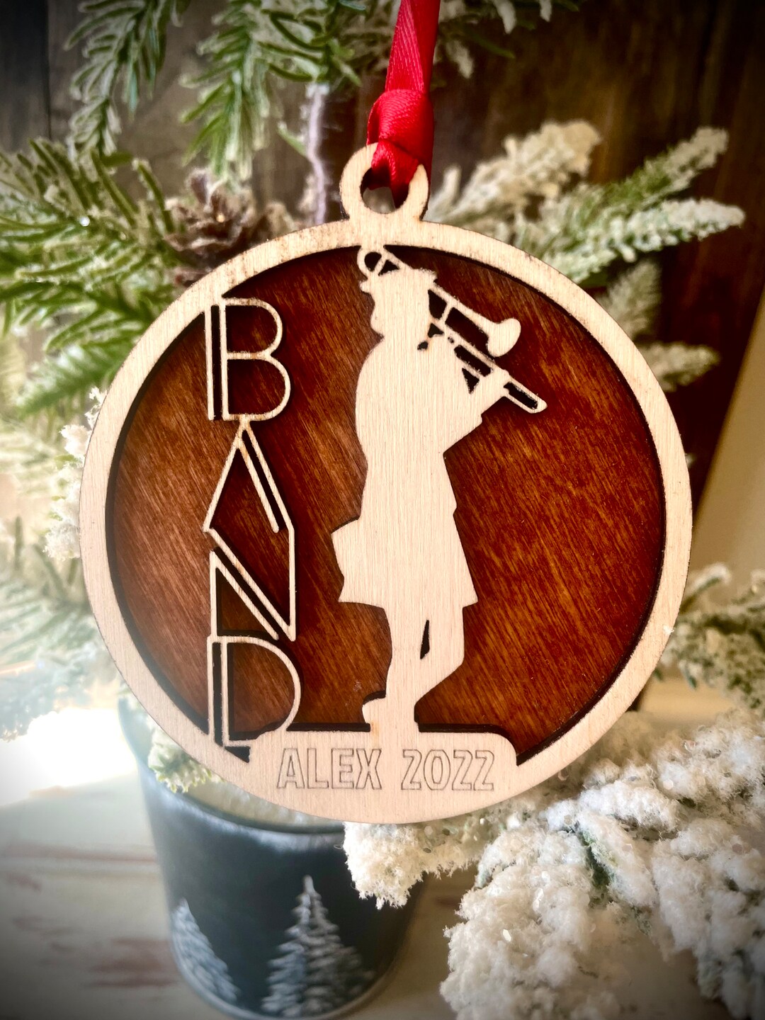 Marching Band Female Trombone Player 2-layer Personalized Laser Cut ...