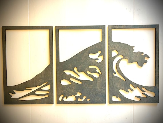 Surf's up Wave Wall Art 3 Panel Set in Choice of 12 | Etsy
