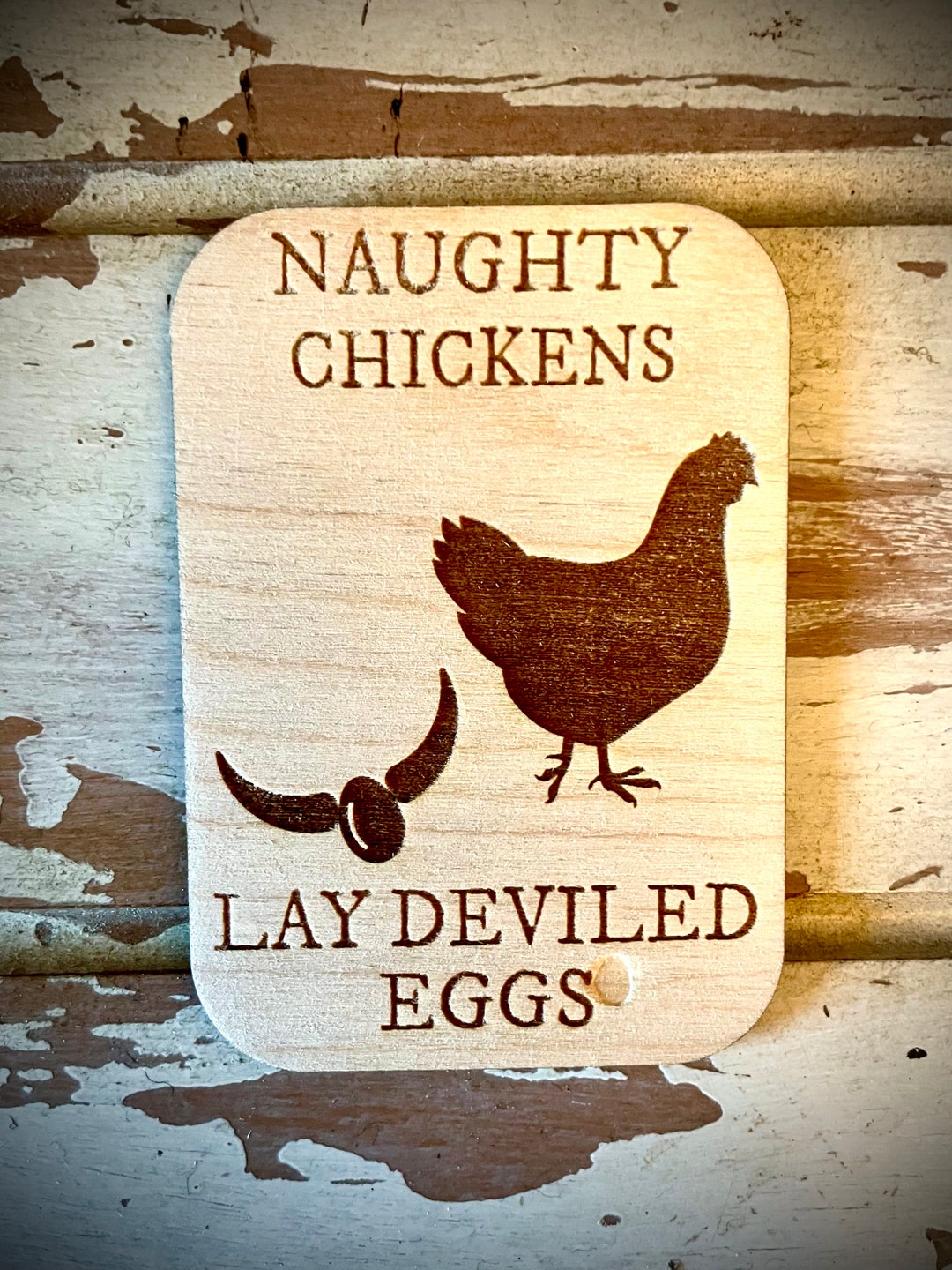 Funny Magnet. Naughty Chickens Lay Deviled Eggs. Funny Refrigerator ...