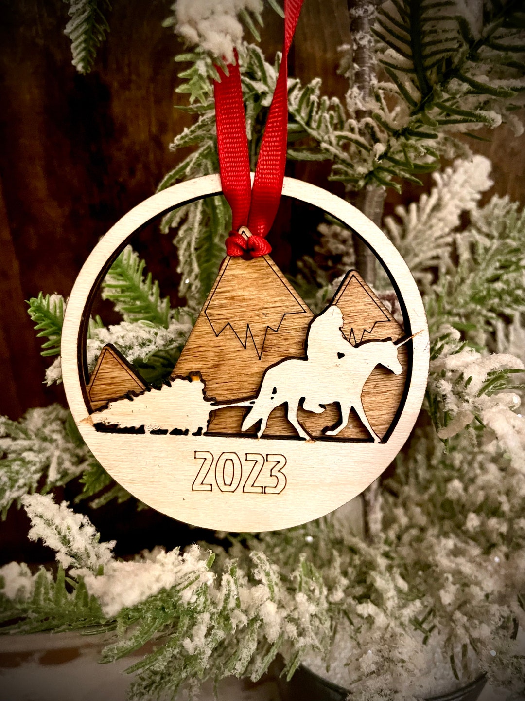 Big Foot Yeti Sasquatch Riding a Unicorn Dragging a Christmas Tree 2 ...