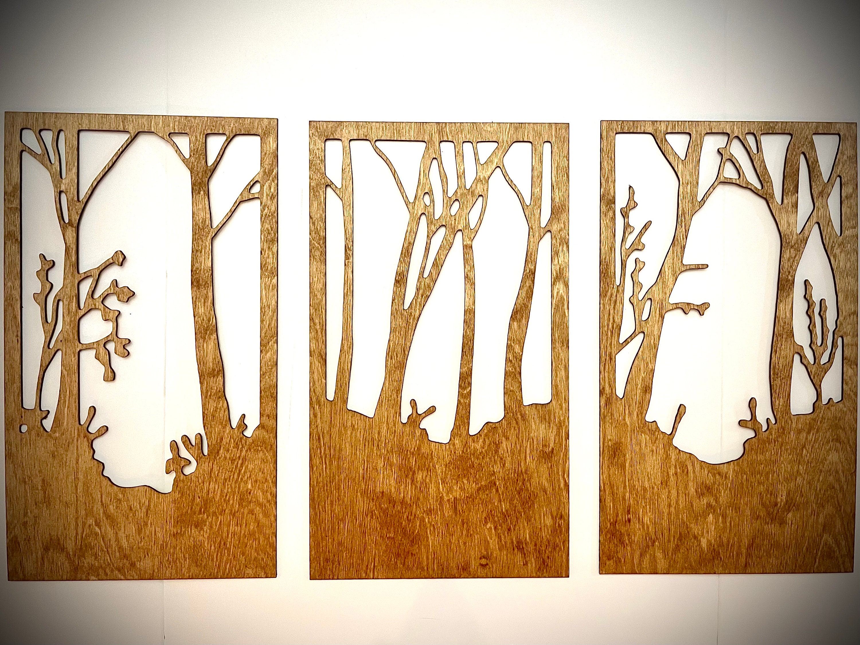 3 Piece Tree Landscape Scene Wall Art Panels Available in 11 | Etsy