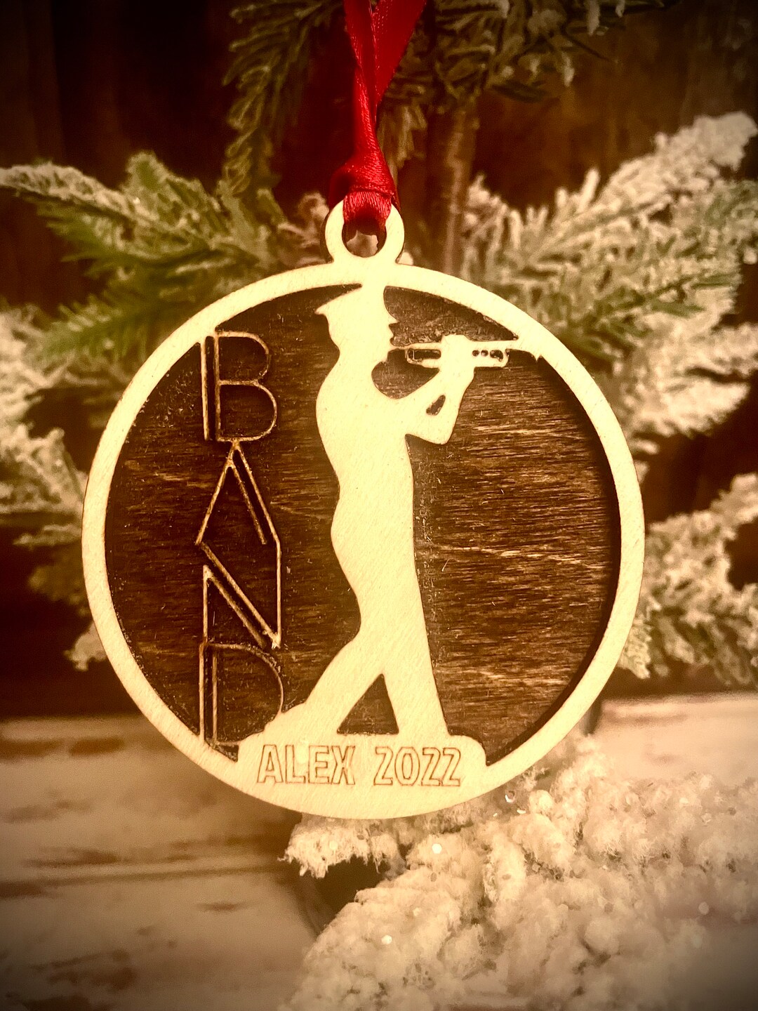 Marching Band Trumpet Player 2-layer Personalized Laser Cut Wood ...