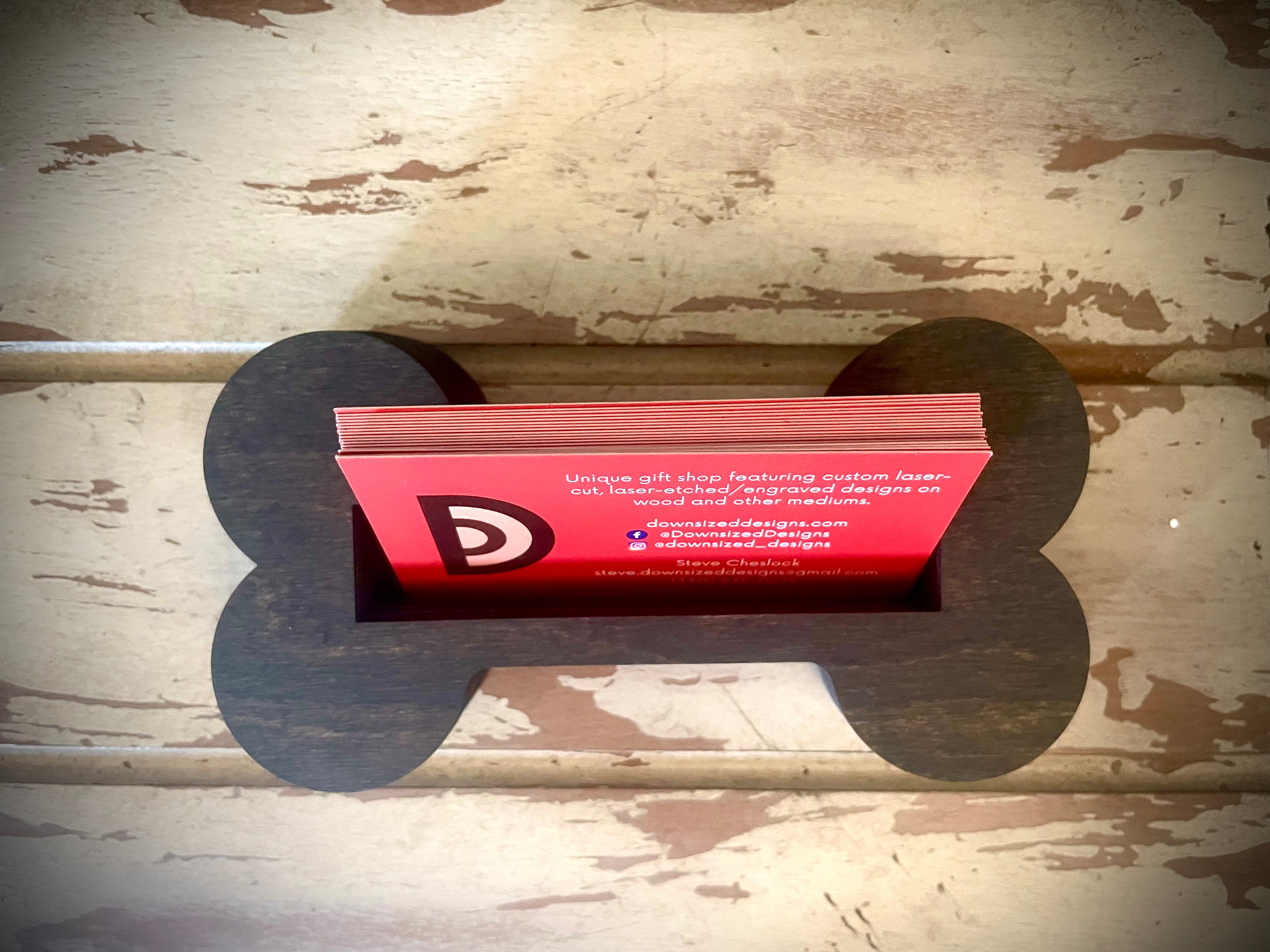 Dog Bone Business Card Holder in Natural or 11 Other Finishes - Etsy