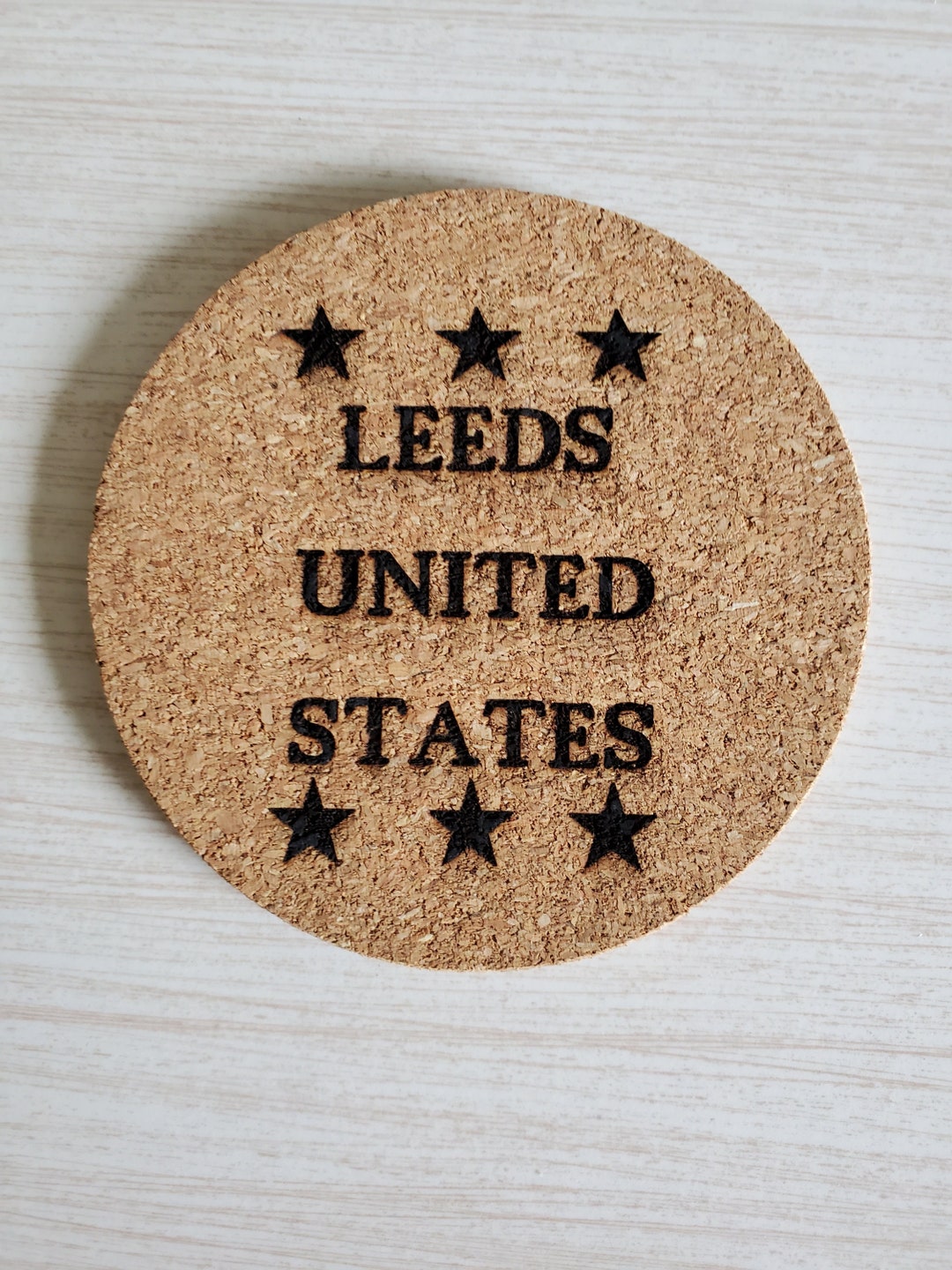Leeds United States Cork Coaster Pack of 4 - Etsy