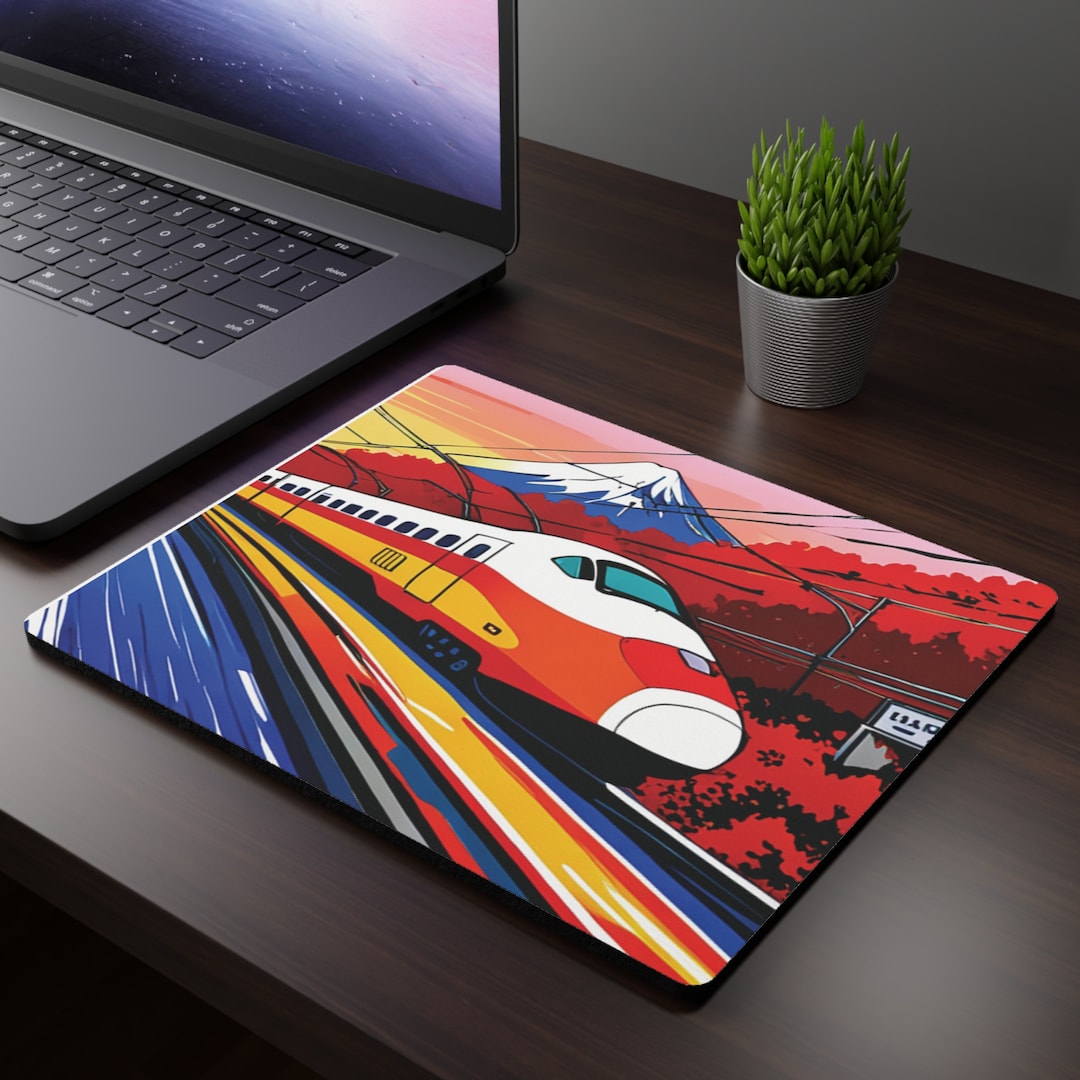 Anime Style Japanese Design Shinkansen Bullet Train Mousepad - Etsy