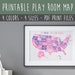 Pink and Purple USA Map| Blue and Green USA Map| Multicolor America Map ...