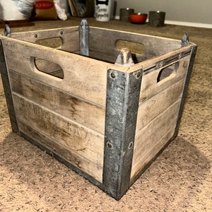 Vintage Wooden Milk Crate - Etsy