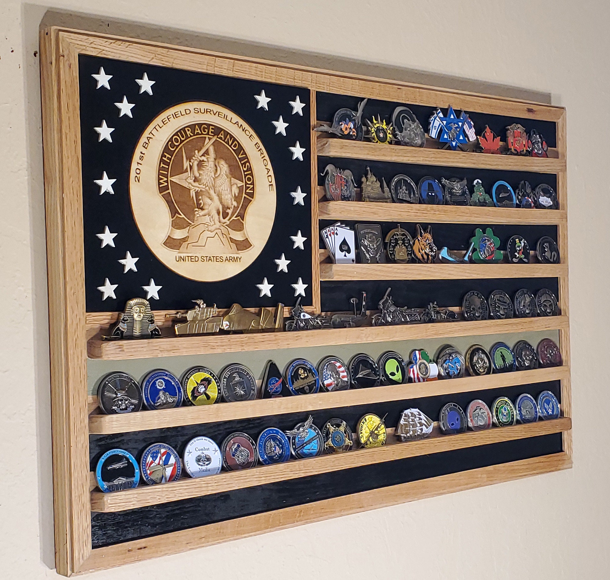 504th Battlefield Surveillance Brigade US Army Challenge Coin Display ...