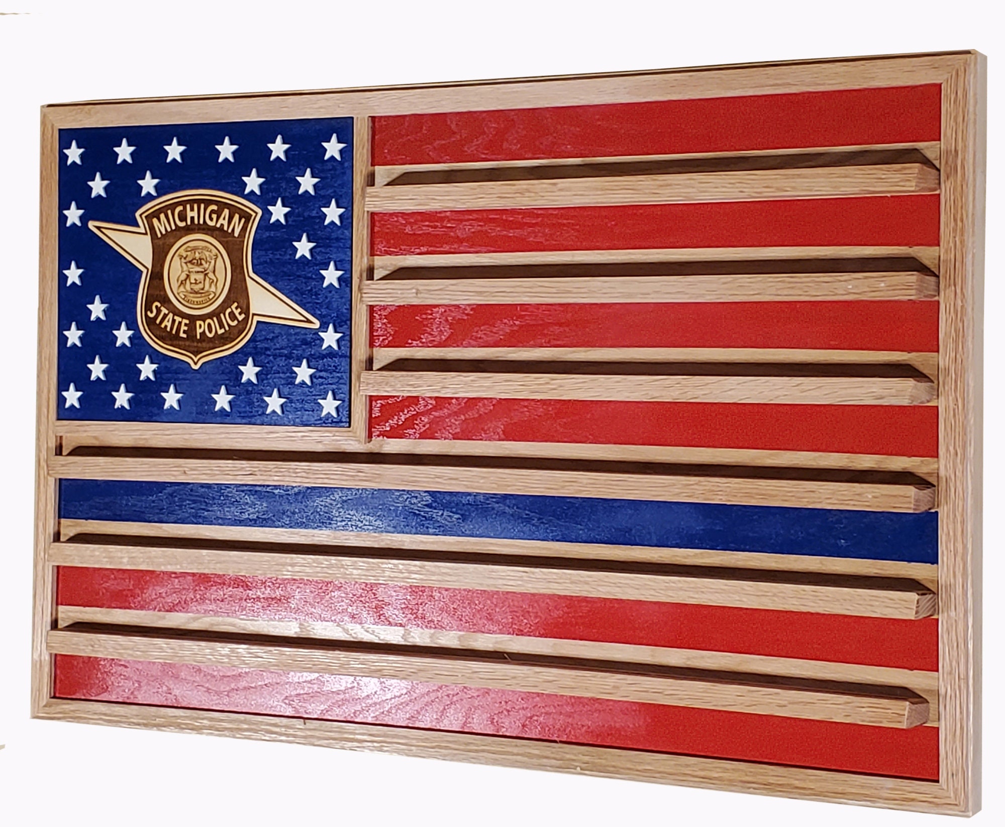 Michigan State Trooper / Police Challenge Coin Display Flag 70 - Etsy
