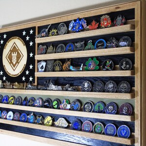 Handmade Oak Challenge Coin Display Flag: 20th Engineer Brigade - Etsy
