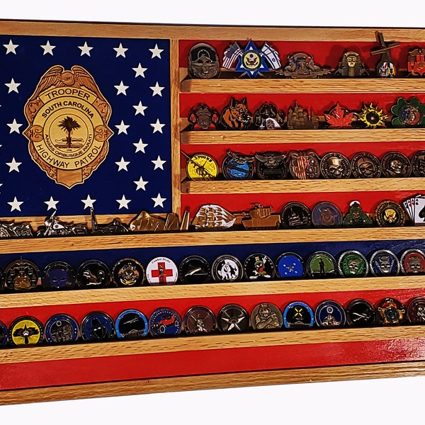 Police Badge Challenge Coin Holder - Etsy