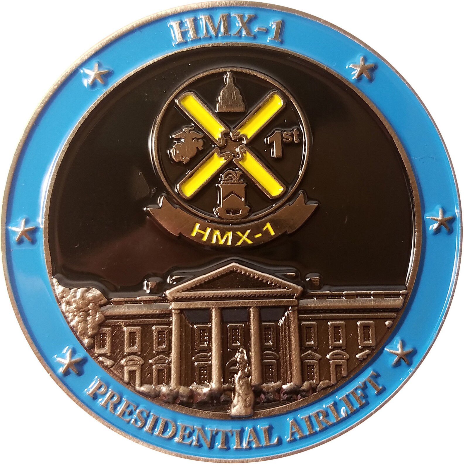 US Marines HMX-1 Marine One Presidential Airlift Challenge Coin 2" (26 ...