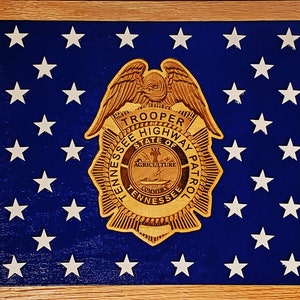 Tennessee Trooper / Police Challenge Badge Coin Display 70-100 Coins ...