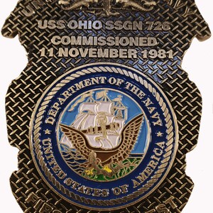 US Navy USS Ohio Submarine SSGN-726 Commemorative Challenge Coin 140 - Etsy