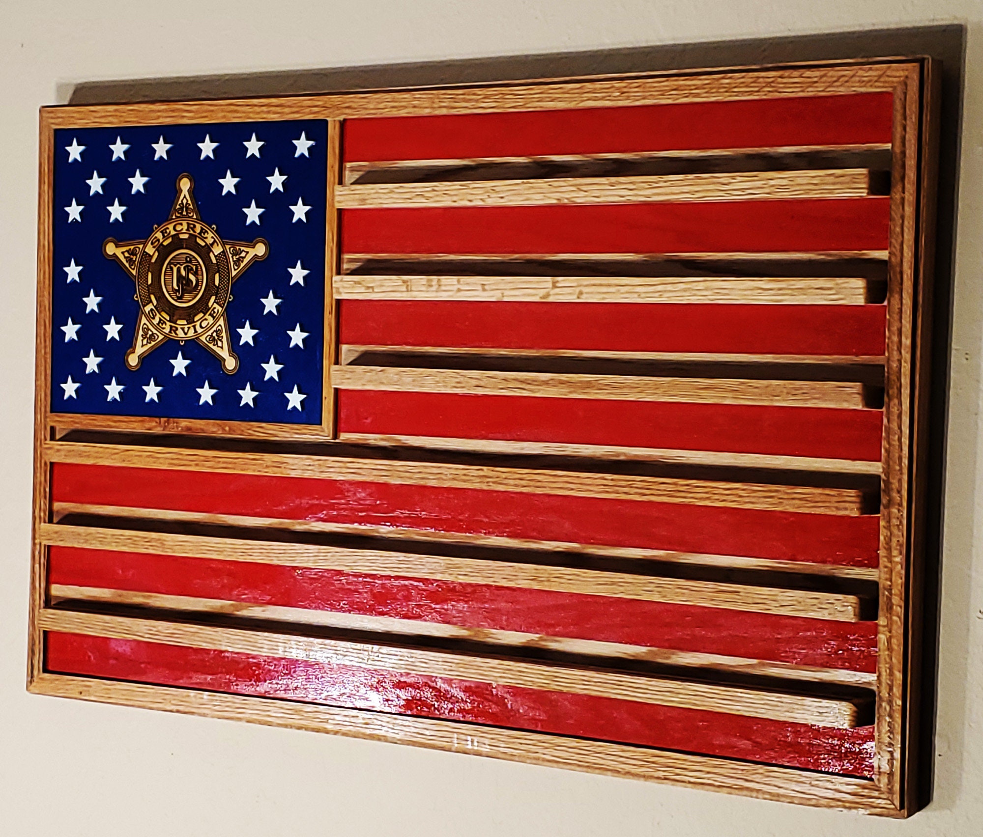 US Secret Service Challenge Coin Flag Display 36x20 inches | Etsy