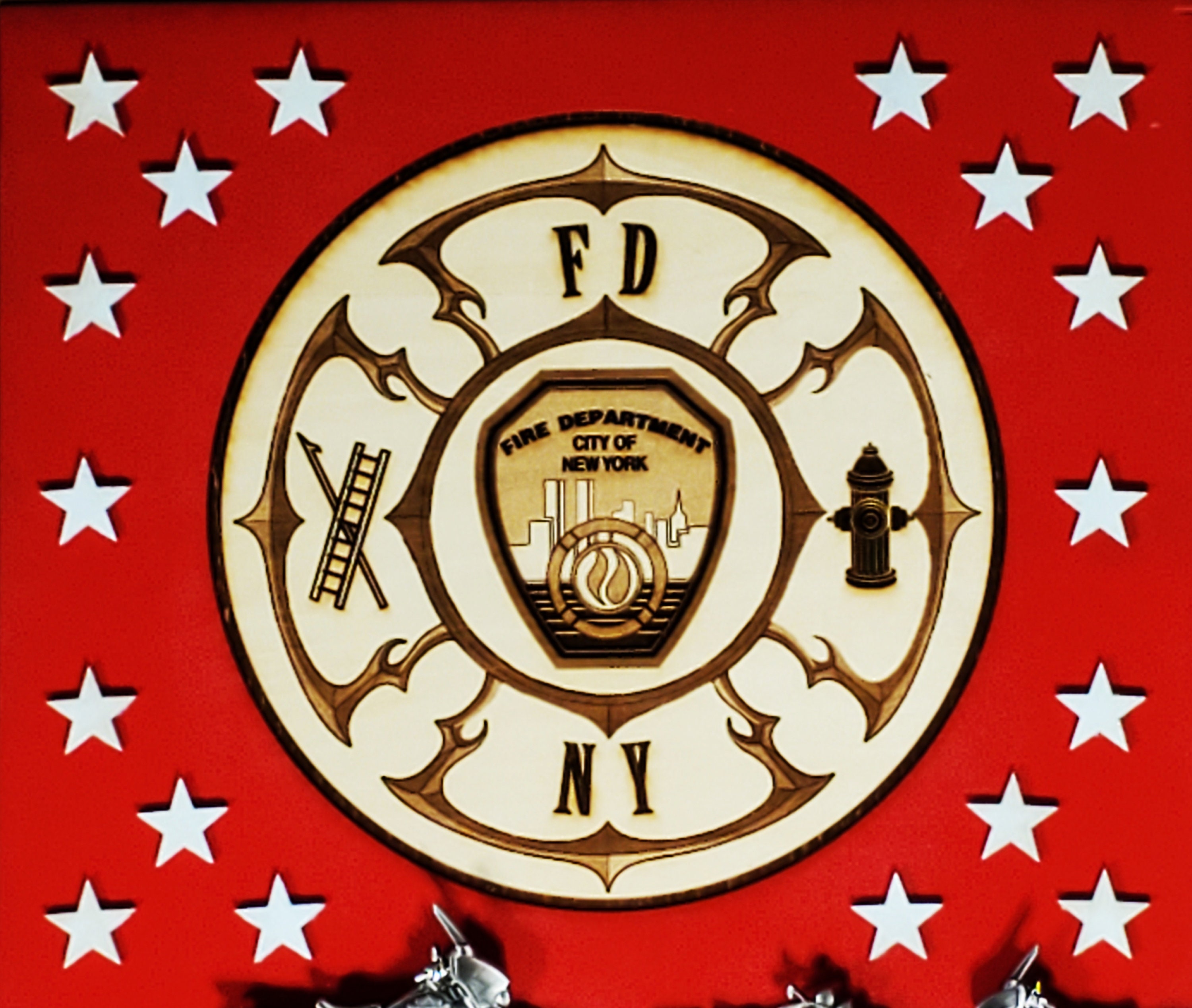 New York City Fire Department NYFD Challenge Coin Flag Display - Etsy