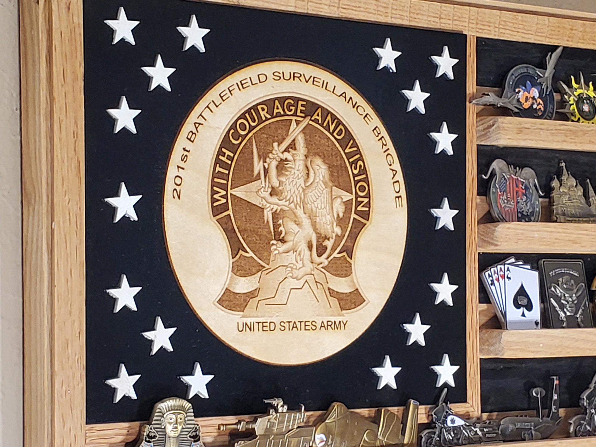 504th Battlefield Surveillance Brigade US Army Challenge Coin Display ...