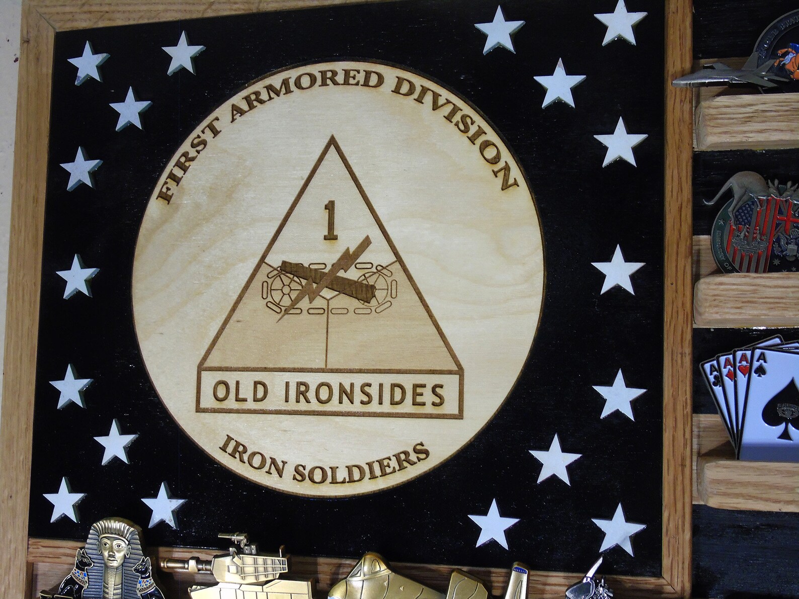 US Army 1st Armored Division Custom Challenge Coin Display | Etsy