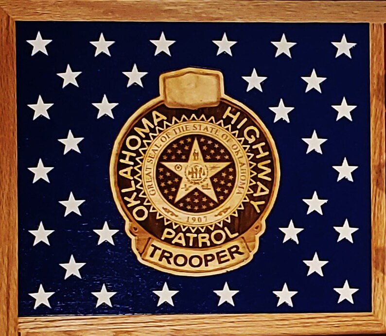 Oklahoma State Trooper / Police Challenge Badge Coin Display - Etsy