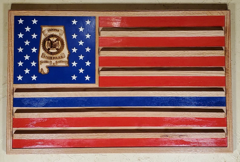 Alabama State Police Badge Challenge Coin Display 36x20 Holds 60-80 ...