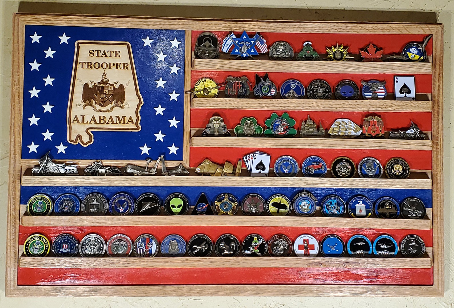 Alabama State Police Door Seal Challenge Coin Display 36 X 20 | Etsy