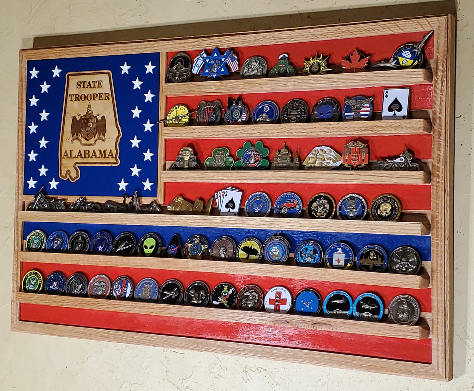 Alabama State Police Door Seal Challenge Coin Display 36 X 20 | Etsy