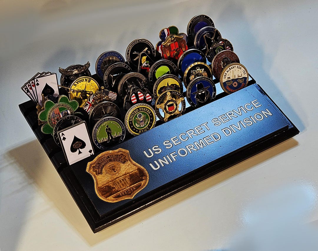 US Secret Service Challenge Coin Display: Veteran Made (9"x13") - Etsy